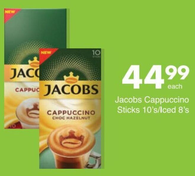 Jacobs Cappuccino Sticks 10siced 8s Offer At Save