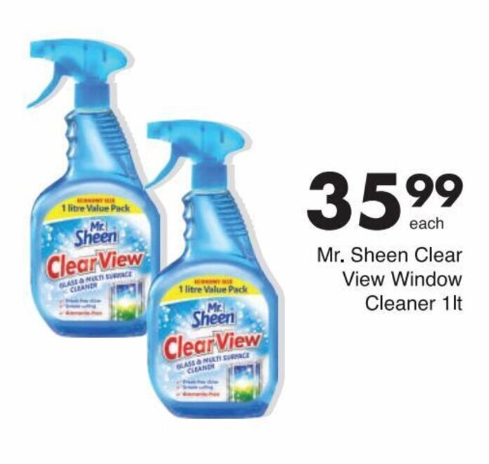 Mr. Sheen Clear View Window Cleaner 1lt offer at Save