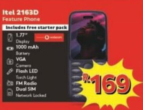 Itel 2163D Feature Phone offer at Usave