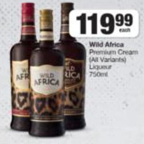 Wild Africa Premium Cream (All Variants) Liqueur offer at Spar Tops