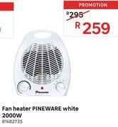 Pineware 2000w fan heater (white) 81482735 offer at Leroy Merlin