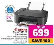 Canon pixma ts3440 black printer offer at Game