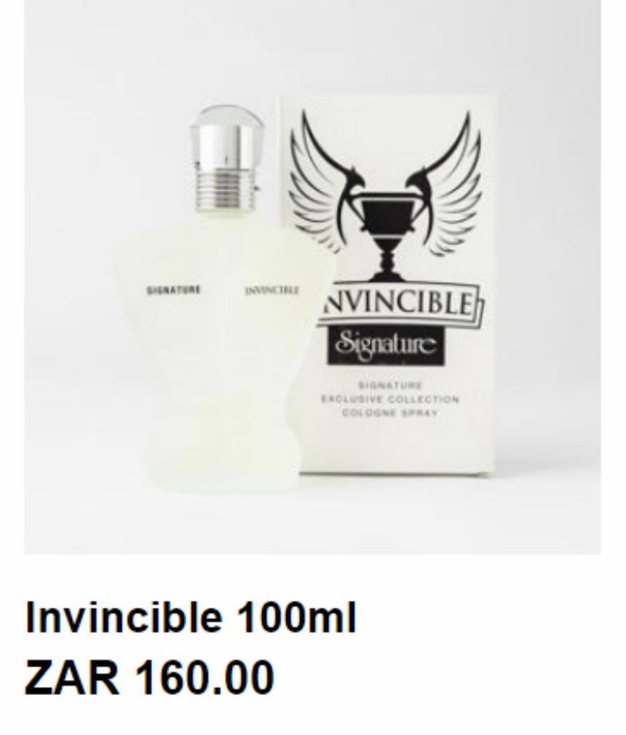 Invincible 100ml offer at Signature Cosmetics