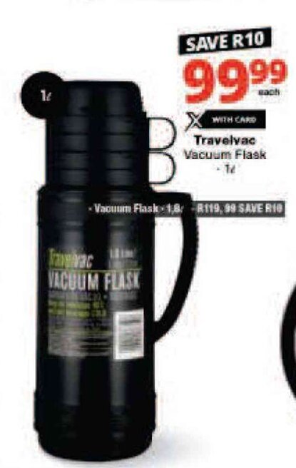 Travelvac Vacuum Flask 1L offer at Checkers