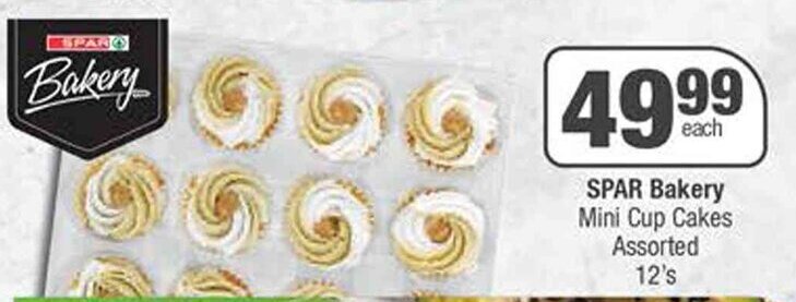 SPAR Bakery Mini Cup Cakes Assorted 12's offer at Spar