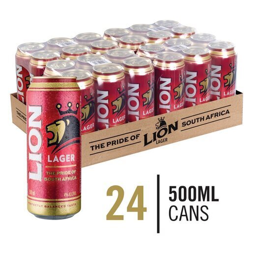 Lion lager beer can 500ml x 24 offer at Pick n Pay Liquor