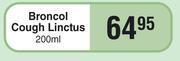 Broncol cough linctus-200ml offer at Dis-Chem