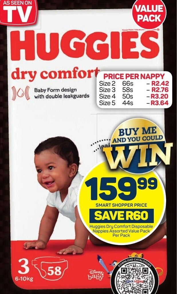 Huggies Dry Comfort Disposable Nappies Assorted Value Pack offer at ...