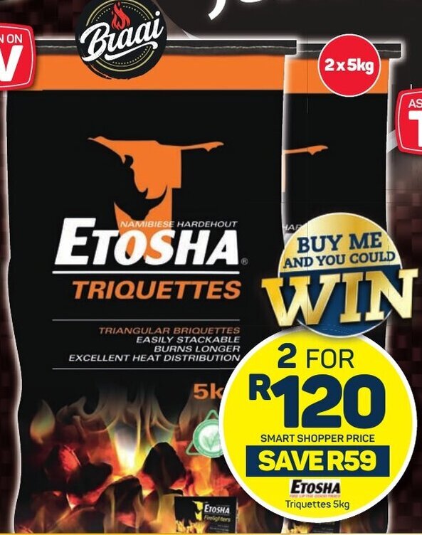 Etosha Triquettes 5kg offer at Pick n Pay