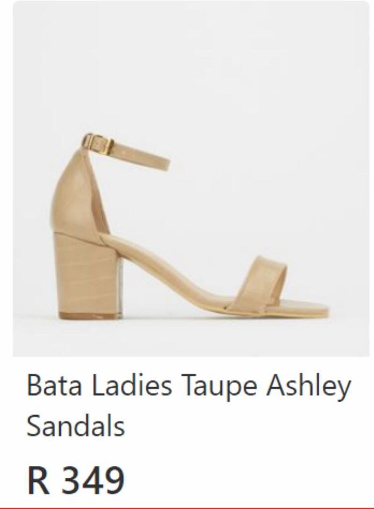 Bata ladies taupe ashley sandals offer at Bata