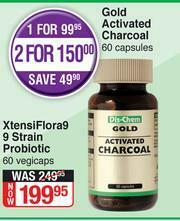 Dis-Chem Gold Activated Charcoal 60 Capsules-For 1 offer at Dis-Chem