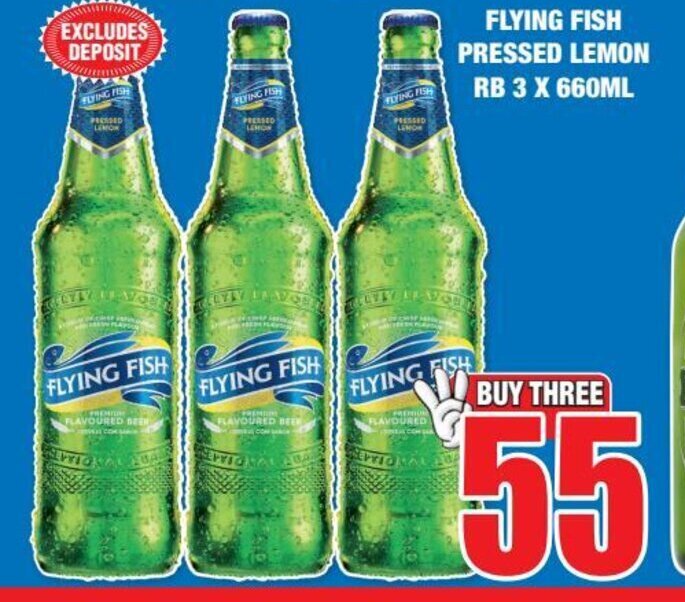 FLYING FISH PRESSED LEMON RB 3 X 660ML offer at Boxer Liquors