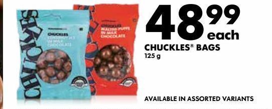 Chuckles bags offer at Woolworths