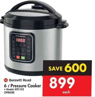 Bennett Read 6L Pressure Cooker offer at Makro