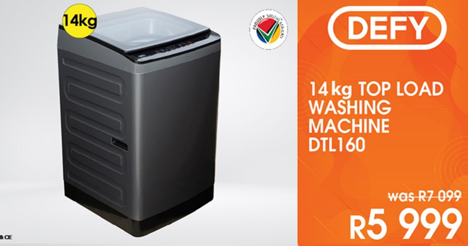Washing machine defy offer at Tafelberg Furnishers