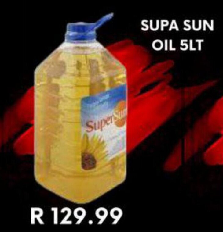 SUPA SUN OIL 5LT offer at Saverite