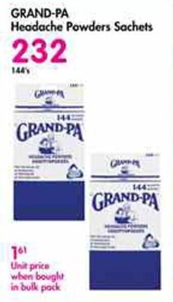 GRAND-PA Headache Powders Sachets offer at Makro