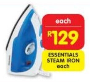 ESSENTIALS STEAM IRON each offer at Shoprite