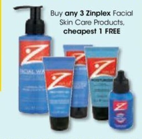 Buy any 3 Zinplex Facial Skin Care Products, cheapest 1 FREE offer at ...