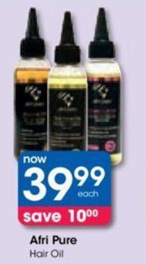 Afri Pure Hair Oil offer at Clicks