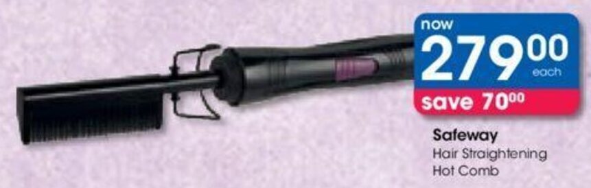 Safeway Hair Straightening Hot Comb offer at Clicks