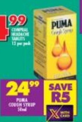 Puma Cough Syrup 50ml offer at Shoprite
