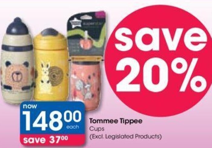 Tommee Tippee Cups (Excl. Legislated Products) offer at Clicks