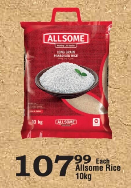 Allsome Rice 10kg offer at Oxford Freshmarket