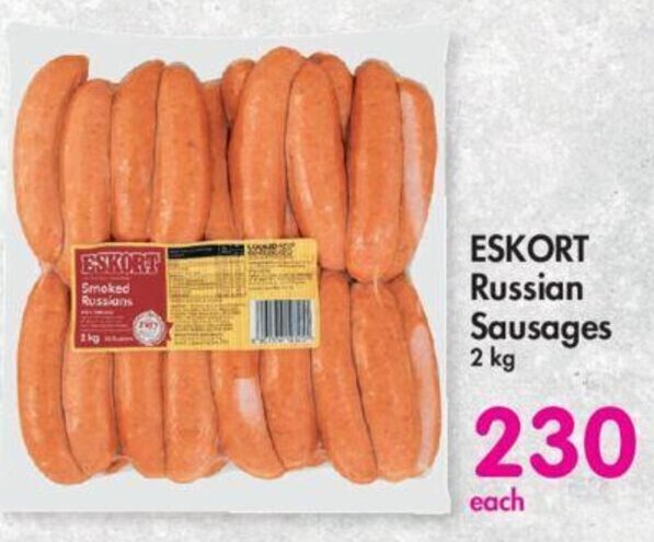 ESKORT Russian Sausages 2 kg offer at Makro
