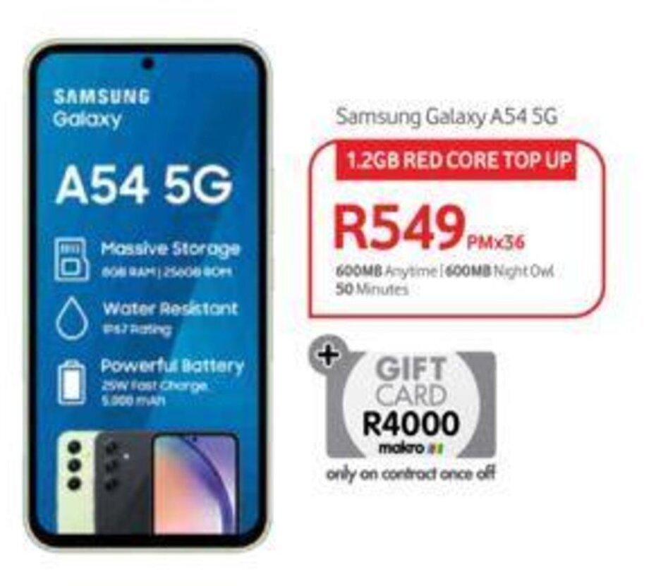 Samsung Galaxy A54 5G offer at Makro