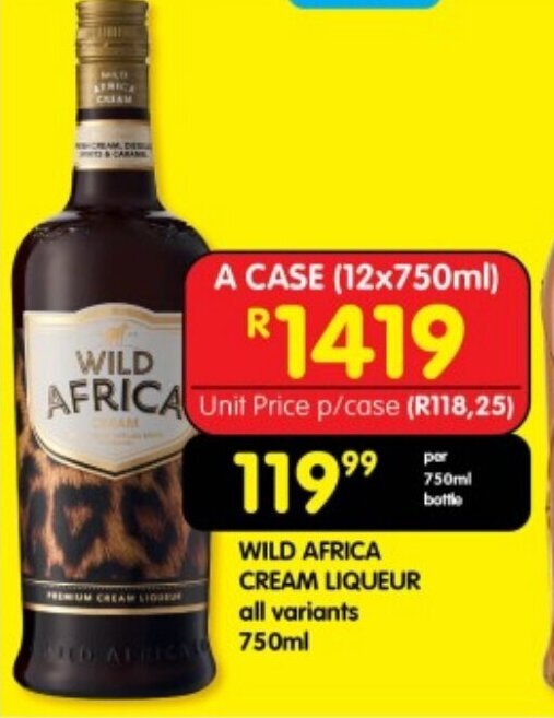 All Wild Africa Cream offers - Find and view the cheapest Wild Africa ...