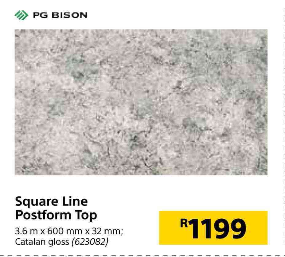 Pg bison square line postform top offer at Builders Warehouse