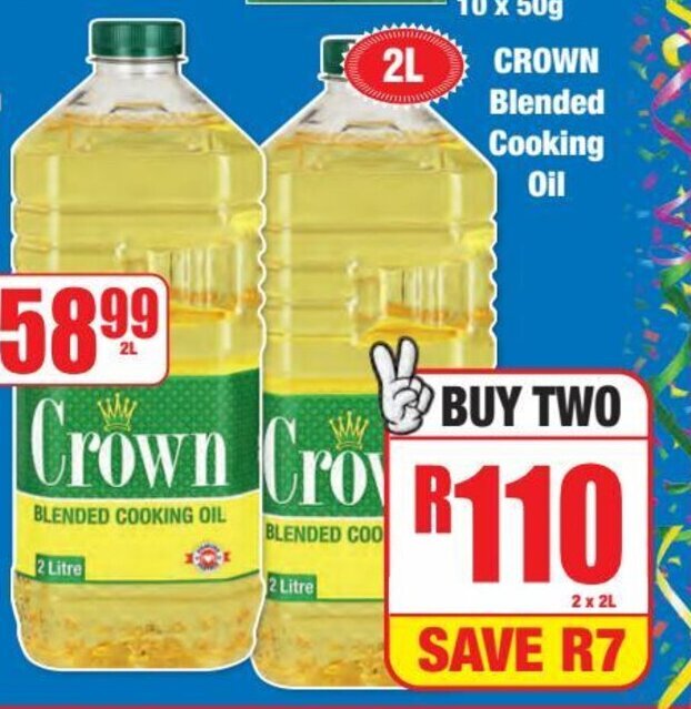 CROWN Blended Cooking Oil offer at Boxer