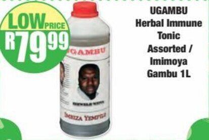 UGAMBU Herbal Immune Tonic Assorted / Imimoya Gambu 1L offer at Boxer