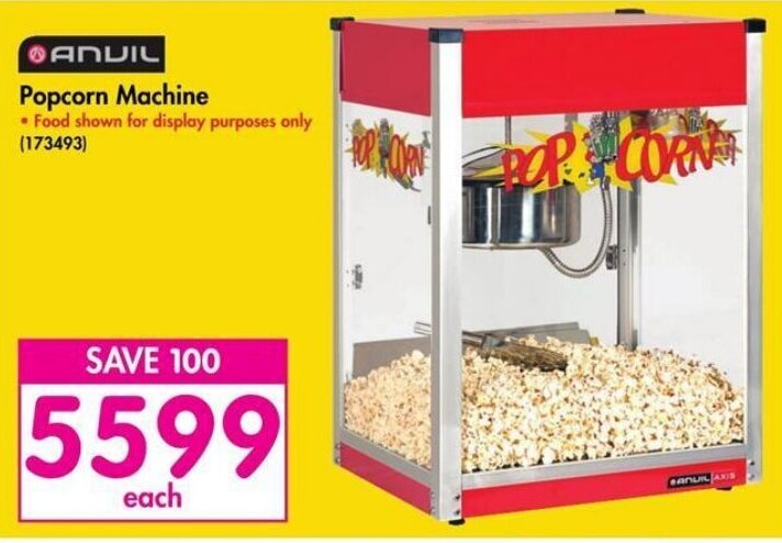 Anvil Popcorn Machine offer at Makro
