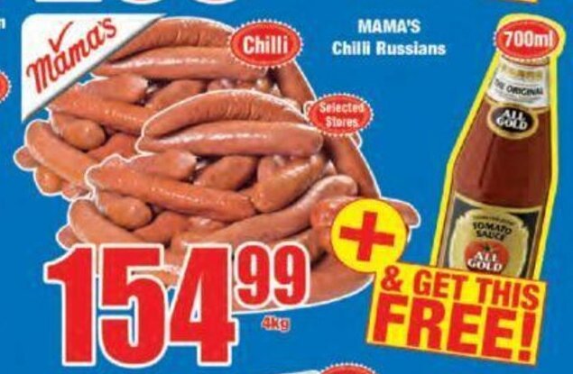 Mama's Chilli Russians 4kg offer at Boxer