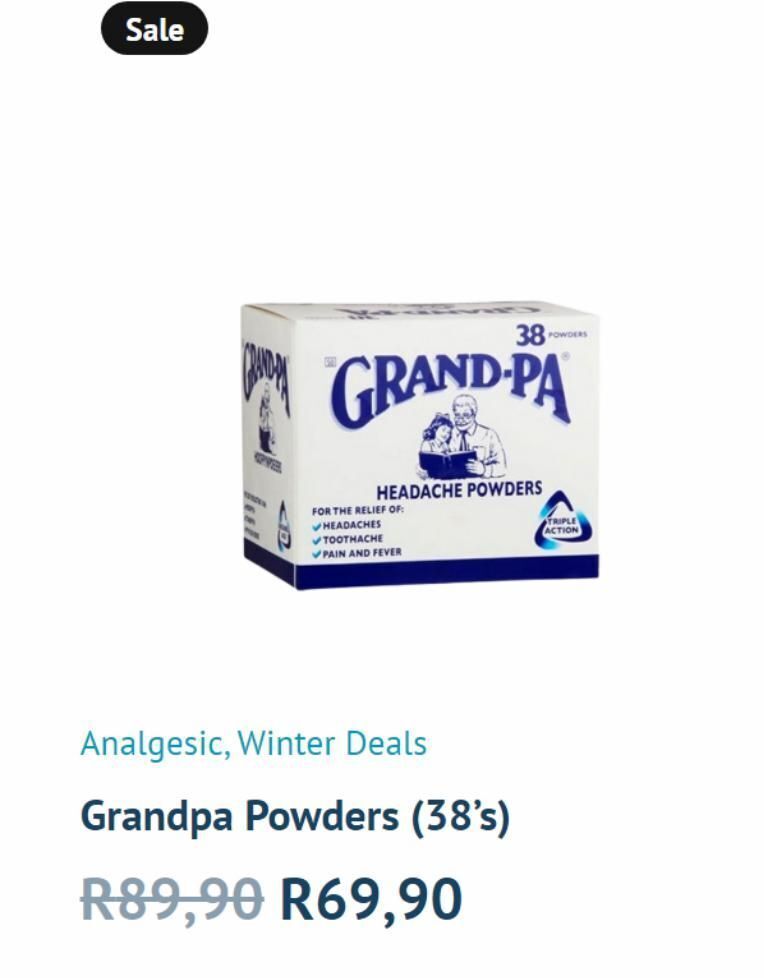 Does Grandpa Powder Contain Aspirin at Tiffany Mora blog