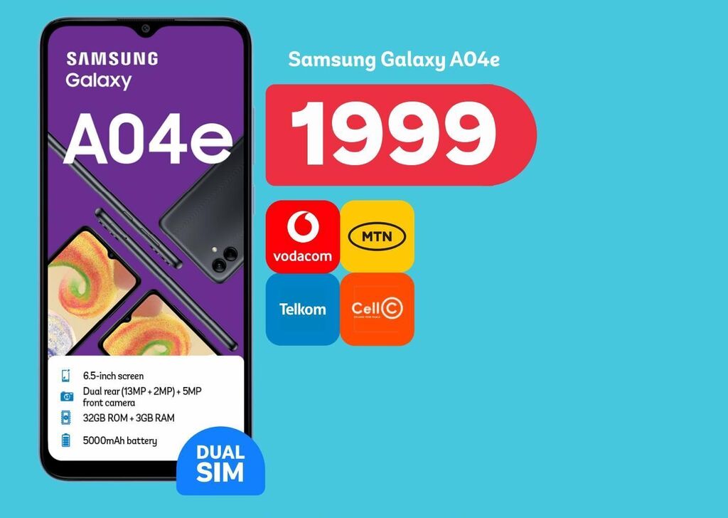 Samsung Galaxy A04 E Offer At Pep