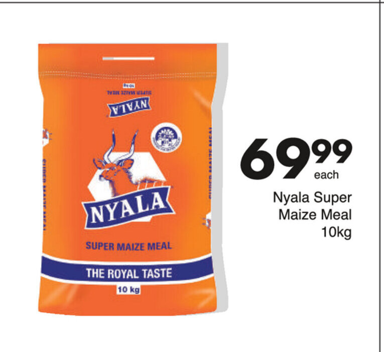 Nyala Super Maize Meal 10kg offer at Save