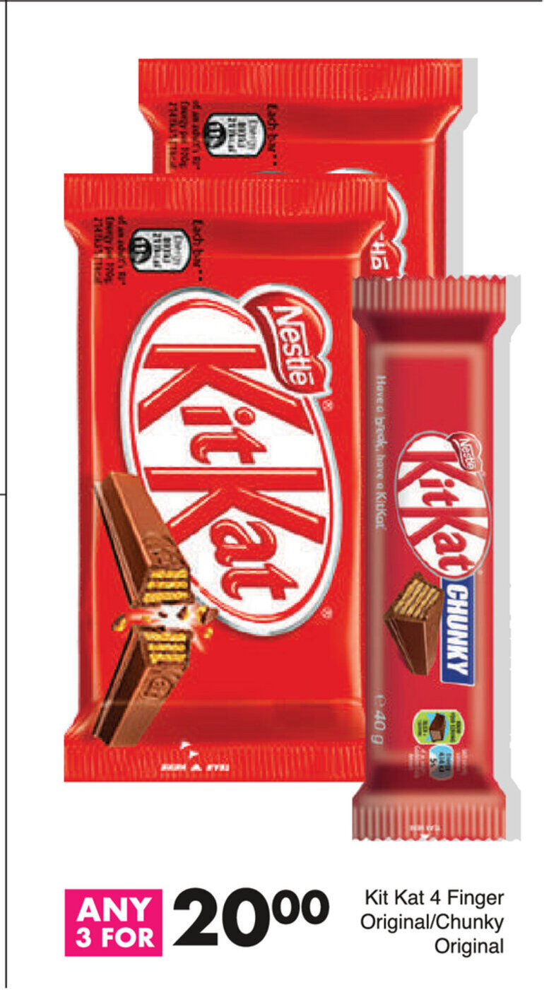 Kit Kat 4 Finger Original / Chunky Original offer at Save