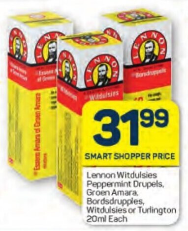 Lennon Witdulsies Peppermint Drupels, Groen Amara Bordsdrupples ...