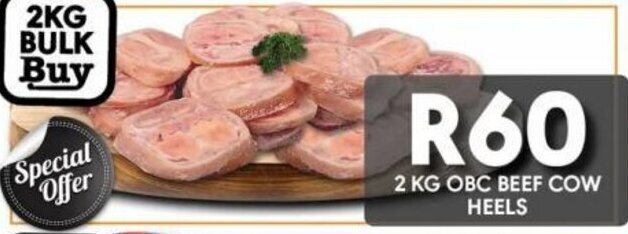 2 KG OBC BEEF COW HEELS offer at OBC Meat & Chicken
