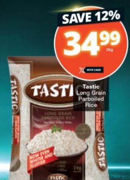 Tastic Long Grain Parboiled Rice offer at Checkers