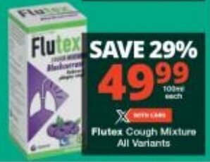 Flutex Cough Mixture All Variants offer at Checkers
