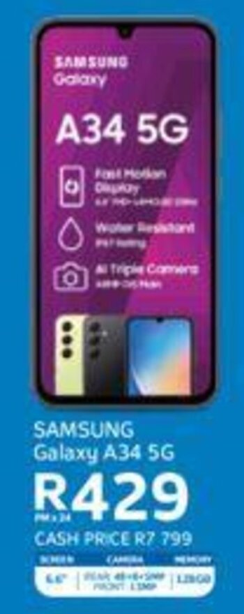 SAMSUNG Galaxy A34 5G offer at Telkom