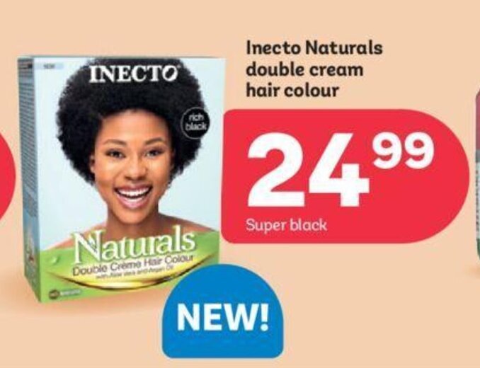 Inecto Naturals double cream hair colour offer at PEP