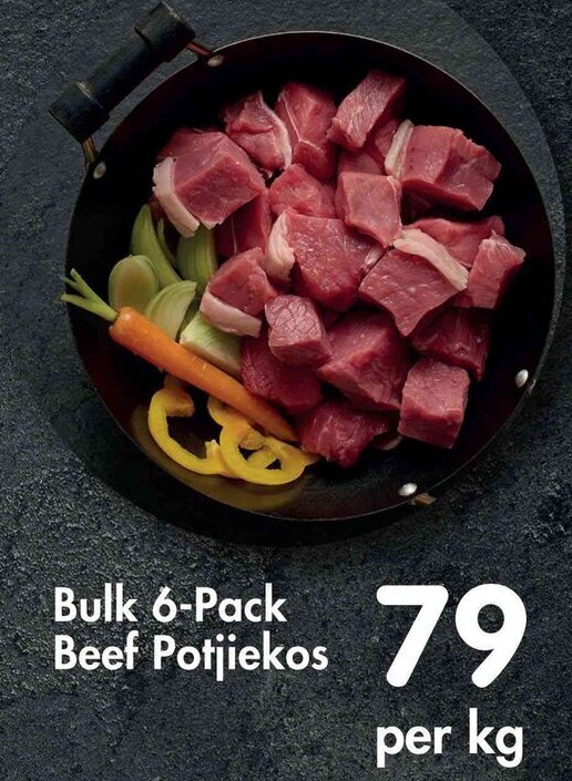 Bulk 6-Pack Beef Potjiekos offer at Makro