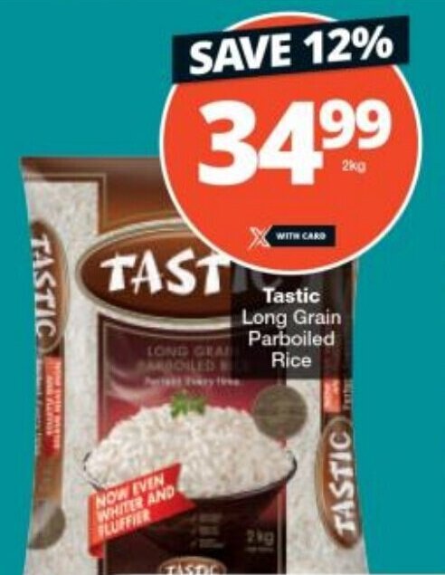 Tastic Long Grain Parboiled Rice offer at Checkers