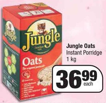 Jungle Oats Instant Porridge 1 kg offer at Spar