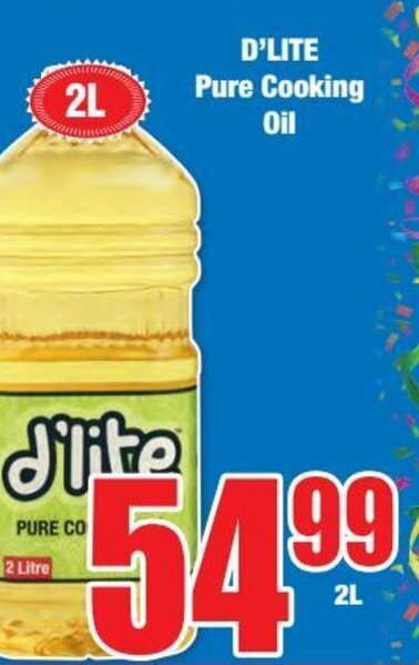 D'LITE Pure Cooking Oil offer at Boxer
